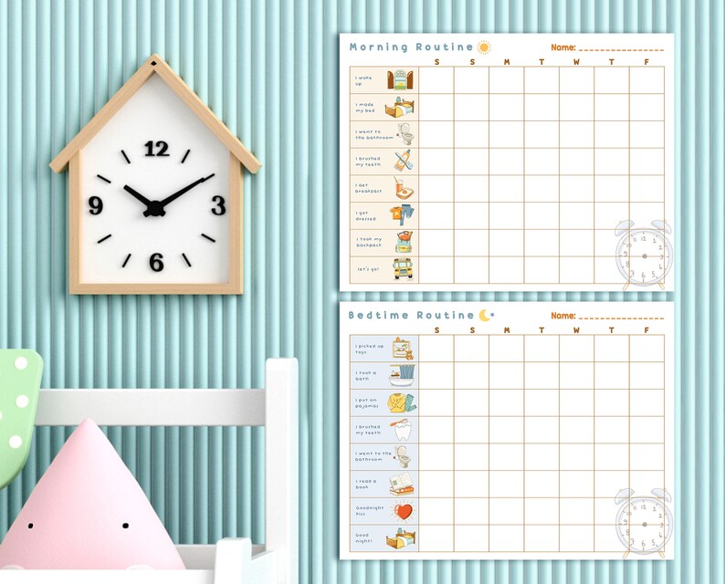 Weekly and Daily Chore Chart Printable - Weekly Chore Schedule - Weekly ...