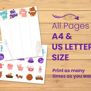 Color Sorting Activities Color Matching Games - Toddler Busy Book ...