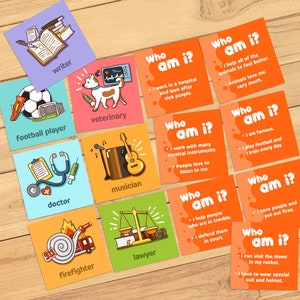 Printable Who Am I Card Game Bundle - Set of 3 - Preschool Kids ...