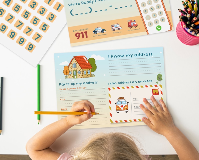 Phone Number and Address Practice Life Skills Worksheets for Kids ...