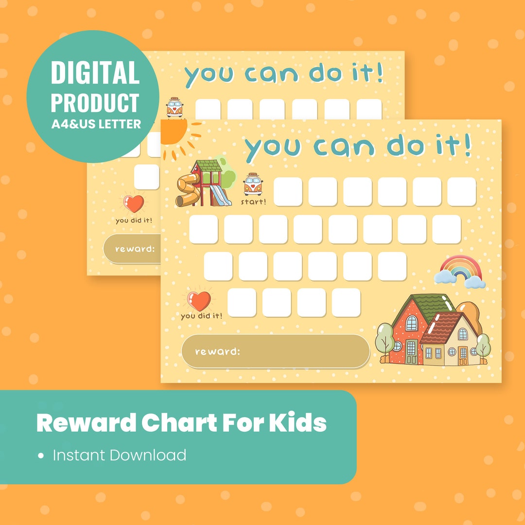 Reward Chart Printable Kids Routine Chart Toddler Routine Chore Chart ...