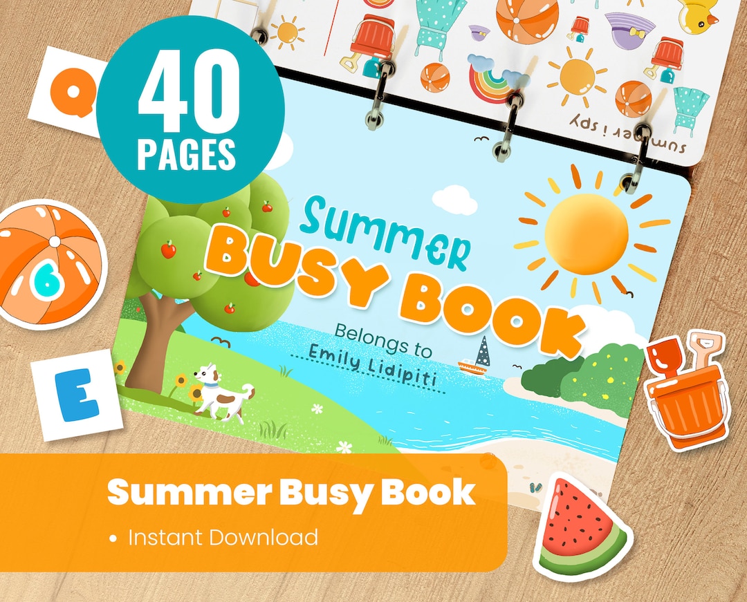 Busy Book Printable - Toddler Learning Binder - Preschool Activities ...