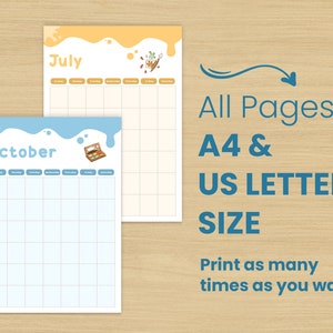 Printable Calendar for Kids - Perpetual Calendar - Homeschool Preschool ...