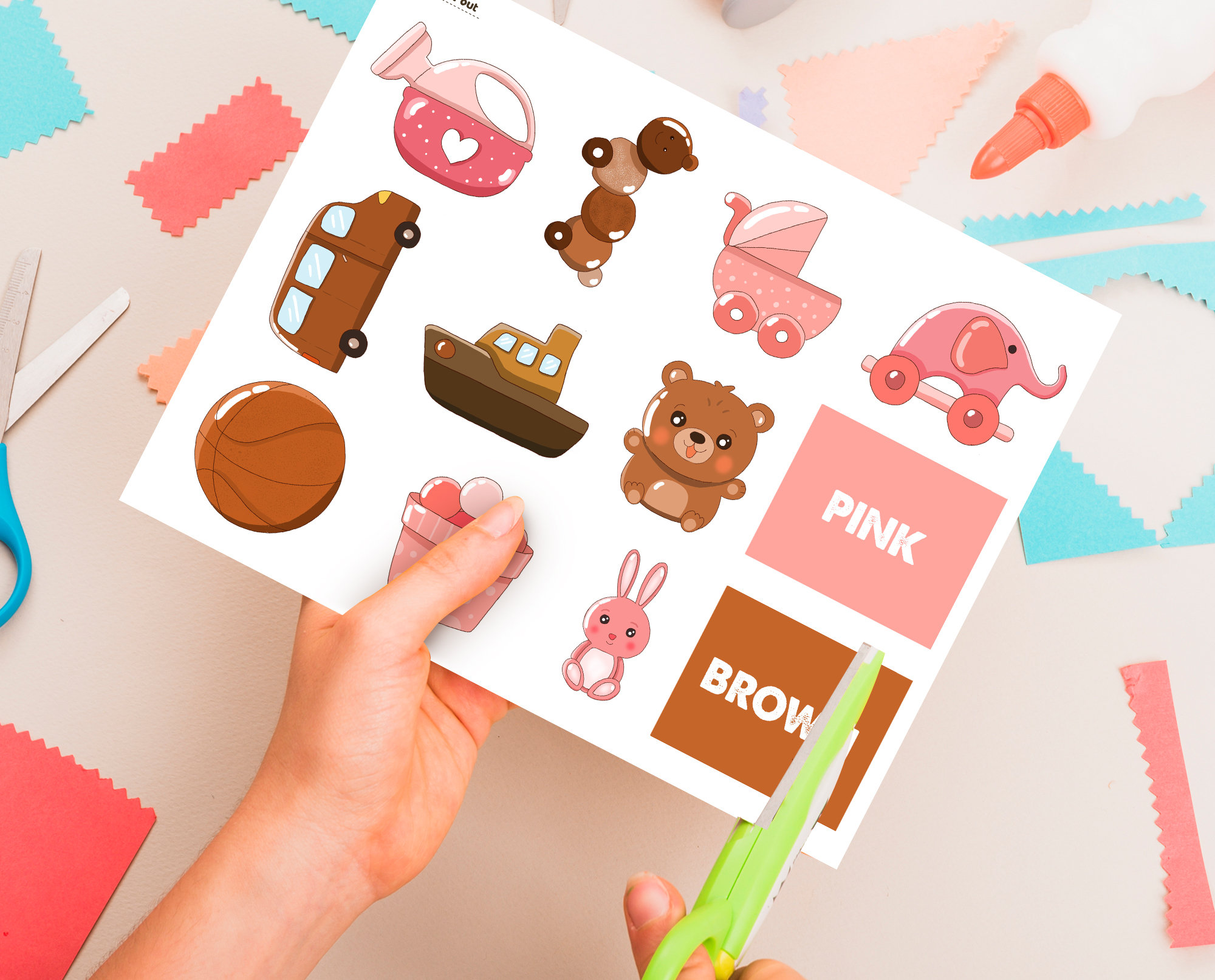 Color Matching Activities Color Sorting Game Learning Colors Toddler ...