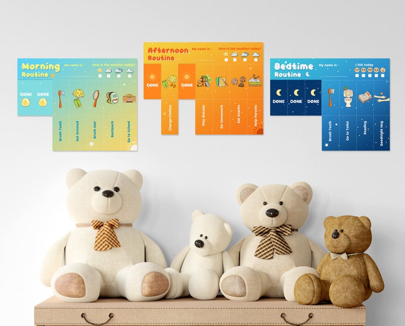 Daily Chore Chart for Kids Printable - Daily Routine Chart - Toddler ...