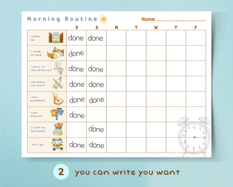 Weekly and Daily Chore Chart Printable - Weekly Chore Schedule - Weekly ...