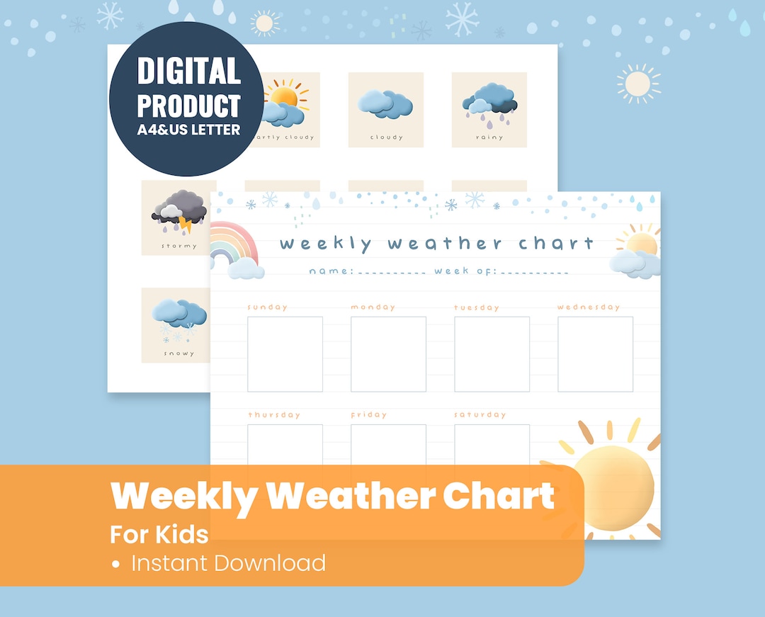 Weekly Weather Chart - Montessori Material - Weather Montessori ...