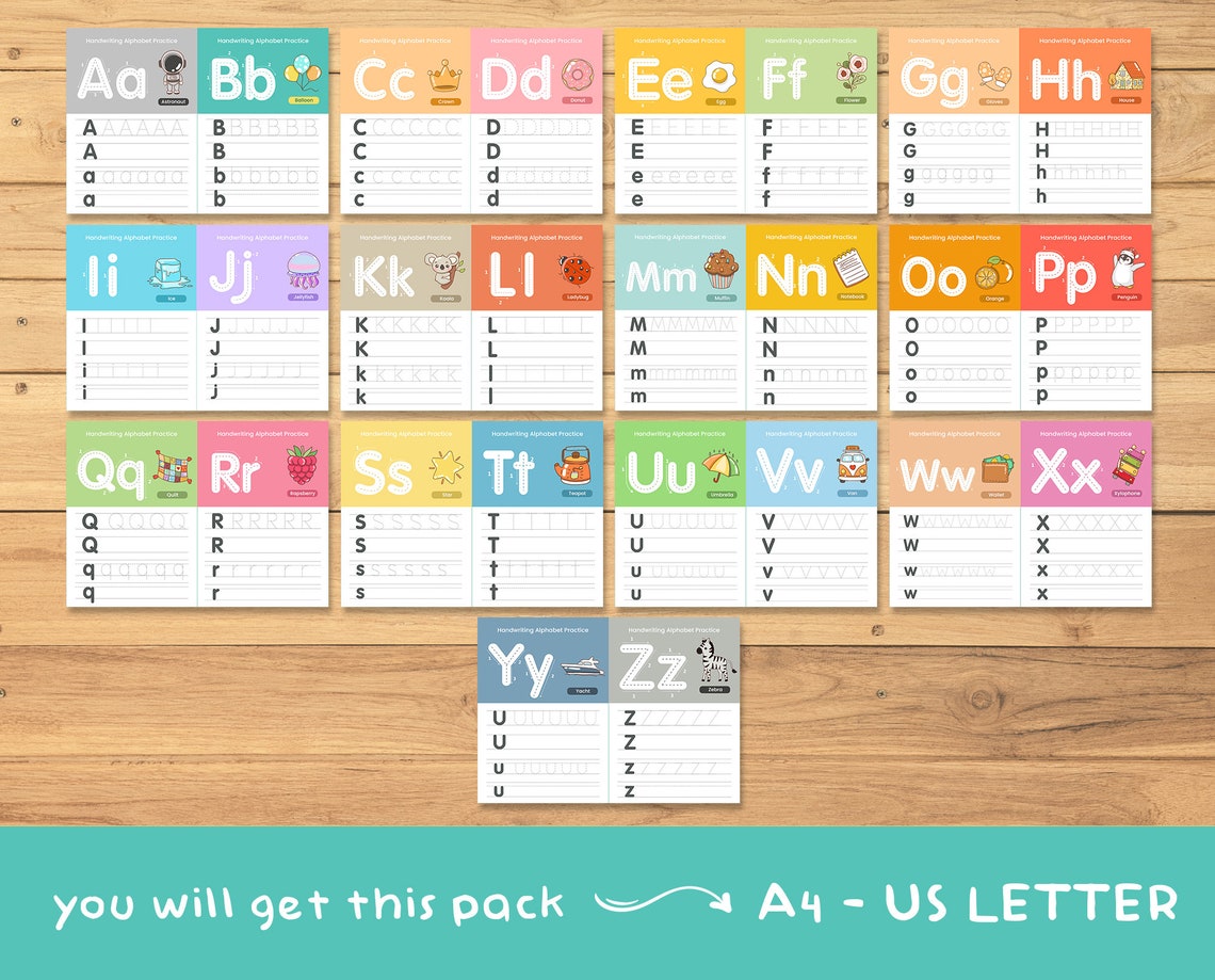 Tracing Alphabet Worksheets - Preschool Learning Binder - Preschool ...