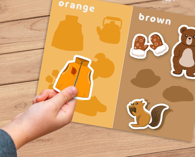 Color Sorting Matching Game Toddler Busy Book Page Quiet Book Page ...