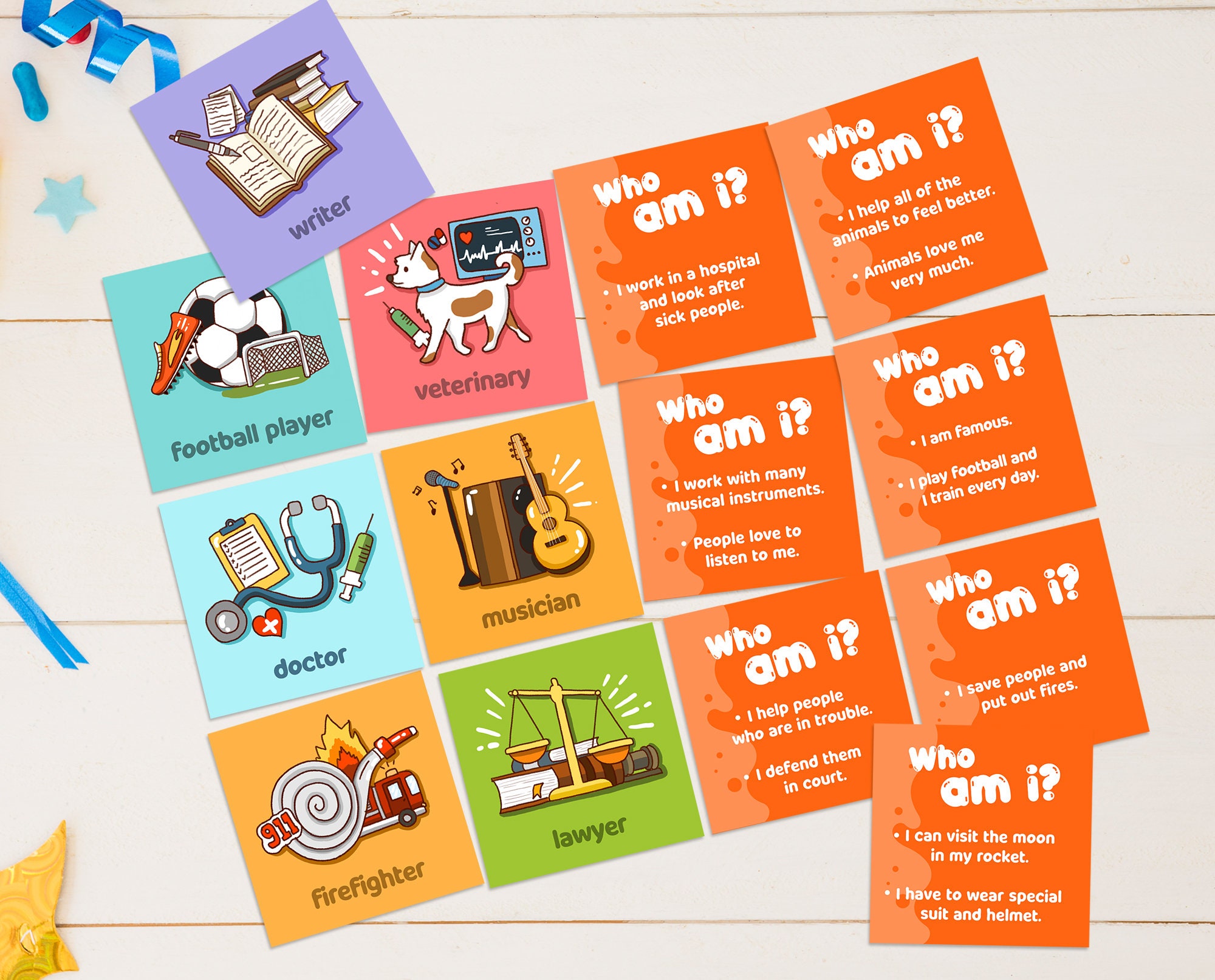 Learn and Play - Printable Jobs Flash Card Games - Preschool Kids ...