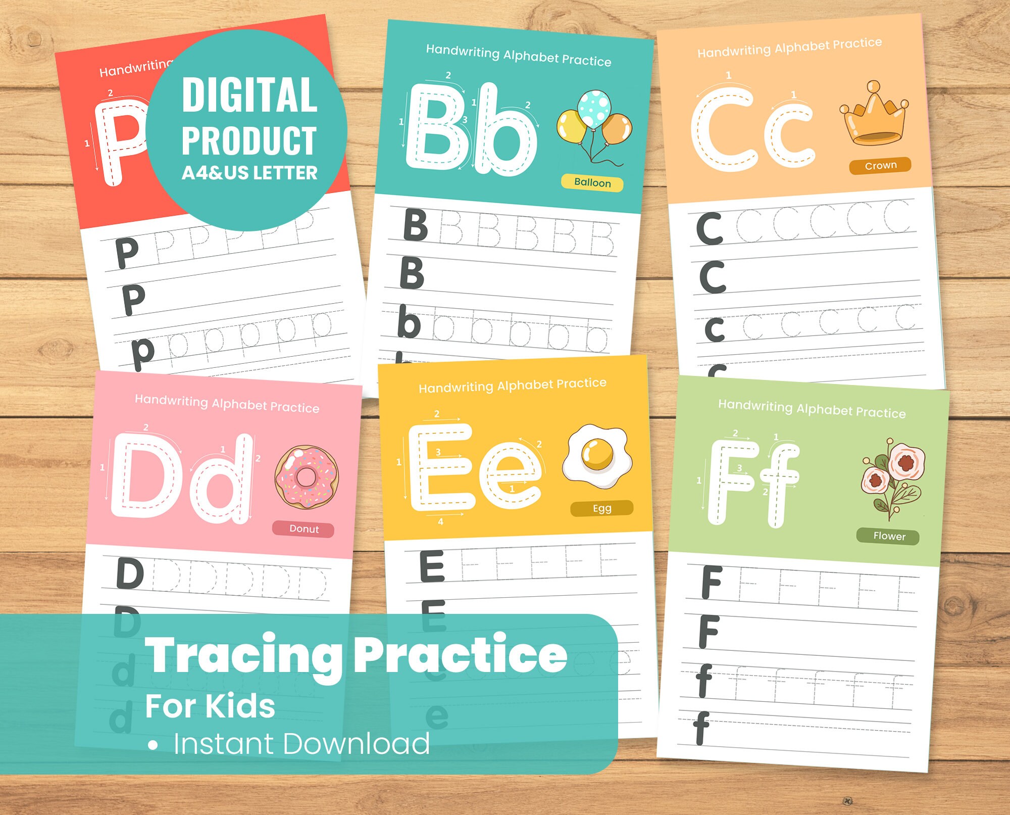 Tracing Alphabet Worksheets - Preschool Learning Binder - Preschool ...