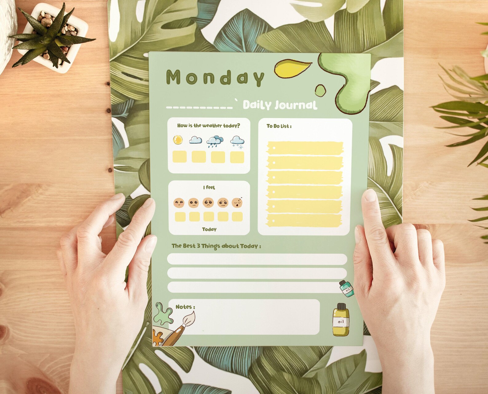 Kids Daily Planner – Printable and Editable Digital Planner for School ...