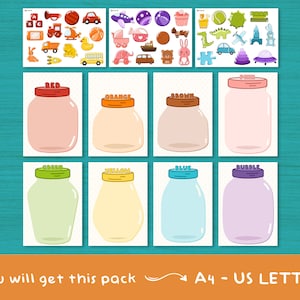 Color Matching Jar Activity for Kids - Toddler Printables - Toddler ...