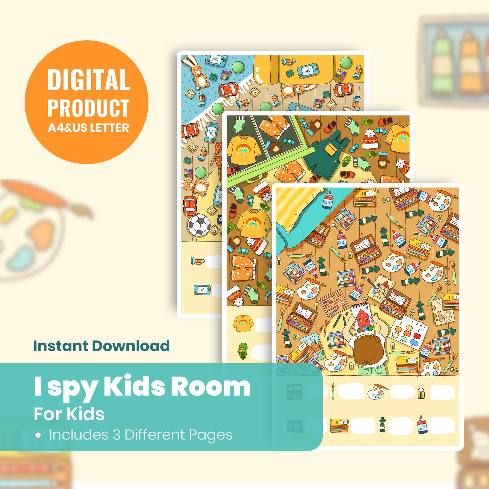 Printable I Spy Game Kids Activity -fun and Educational Activity ...