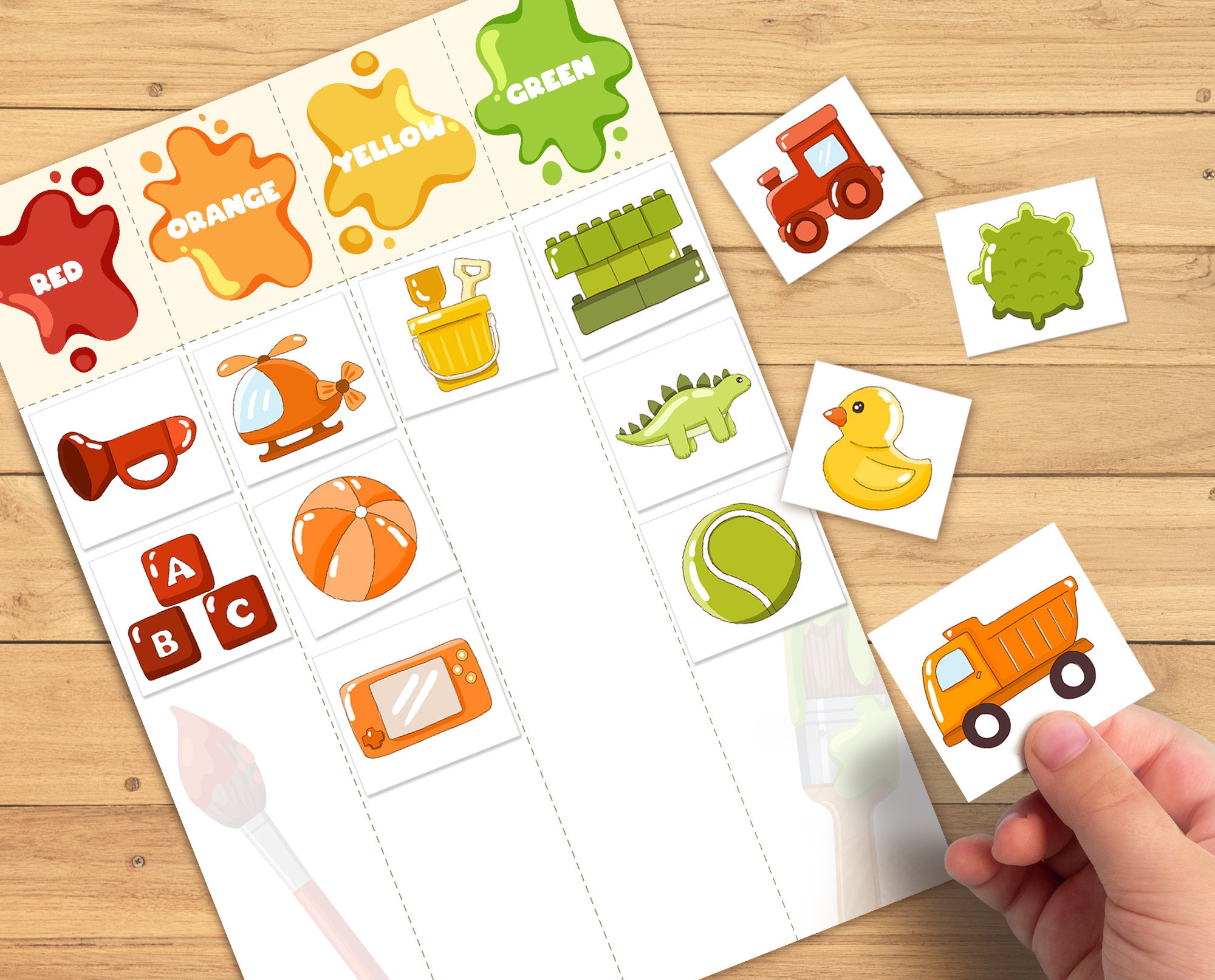 Color Sorting Activities Color Matching Games - Toddler Busy Book ...