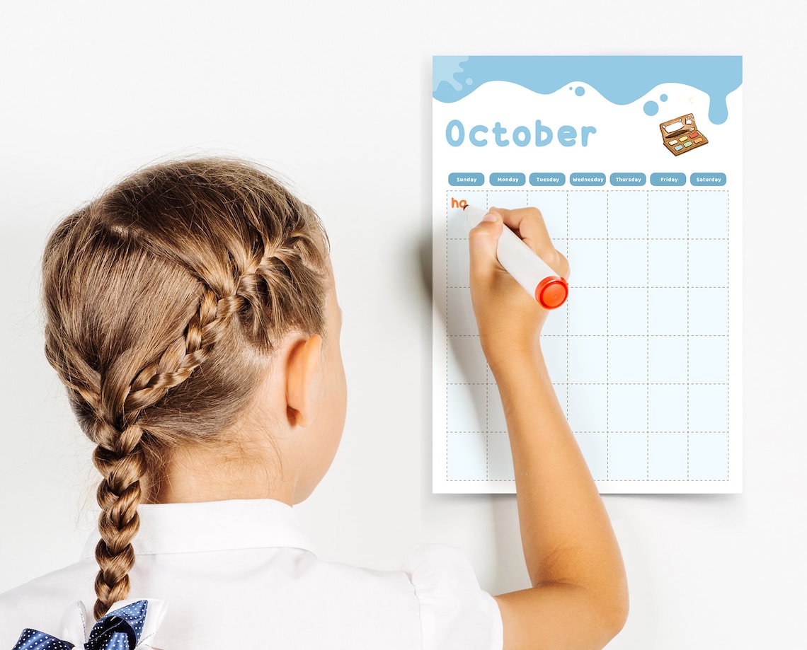 Printable Calendar for Kids Perpetual Calendar Homeschool Preschool ...