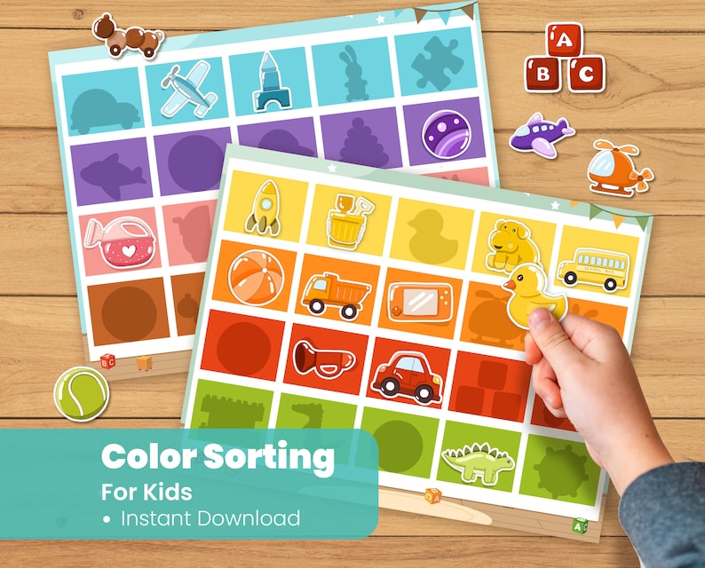 Color Sorting Activity - Color Matching Worksheets - Homeschool Color ...