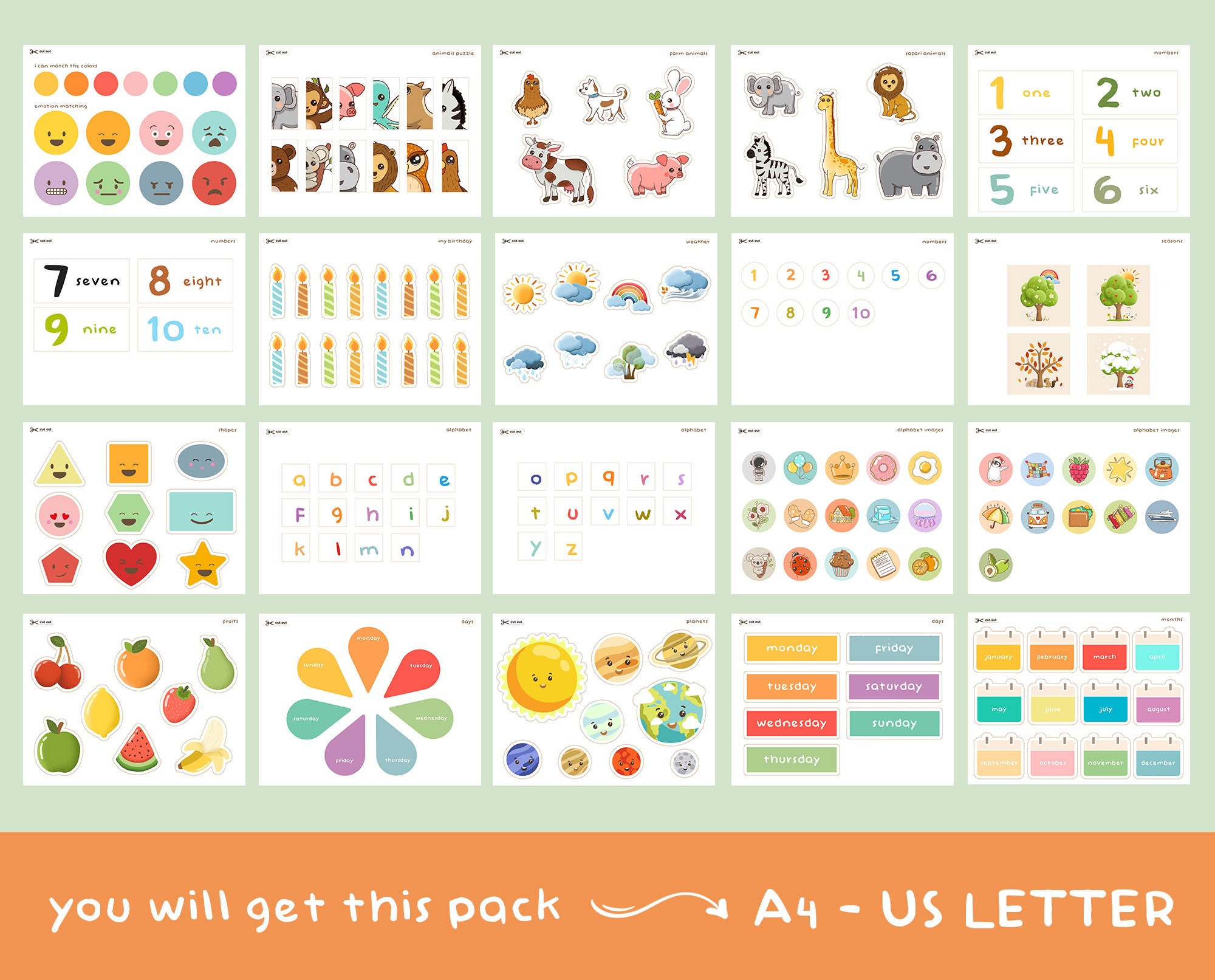 Toddler Busy Book - Printable Learning Binder - Preschool Resources ...