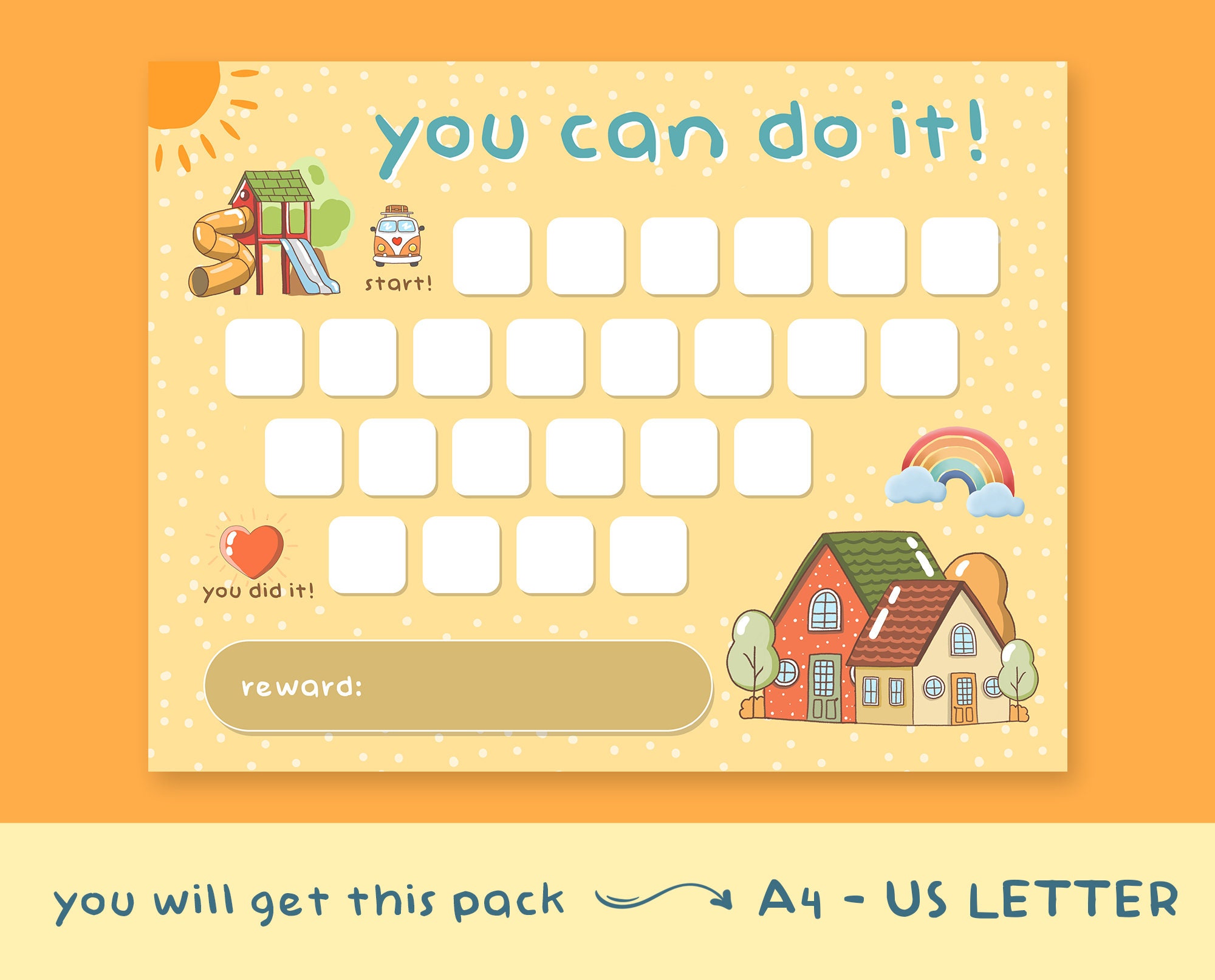 Reward Chart Printable Kids Routine Chart Toddler Routine Chore Chart ...