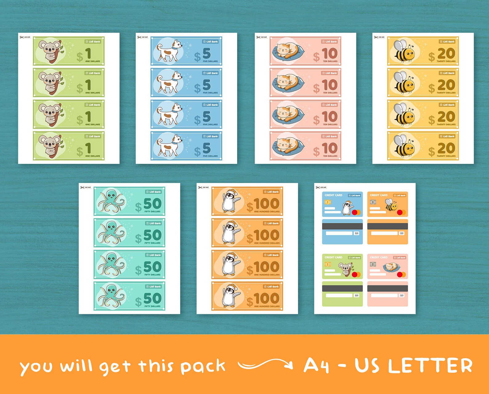 Printable Play Money for Kids - Pretend Play Money - Dramatic Play ...