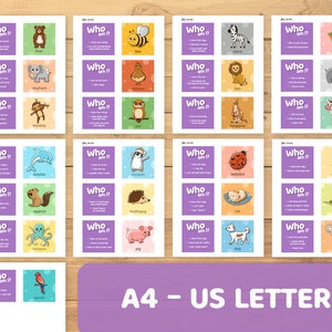 Printable Custom Card Game Bundle - Preschool Kids Activity ...