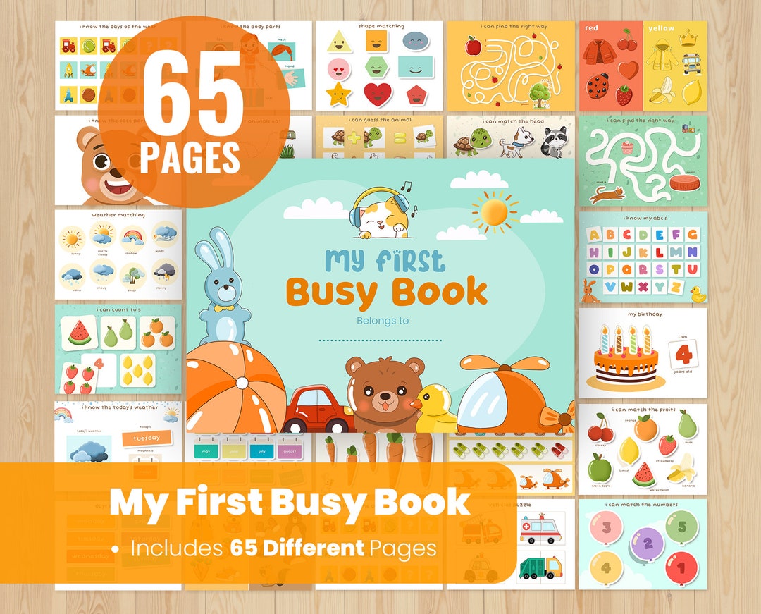 My First Busy Book - Toddler Busy Book - Preschool Workbook ...