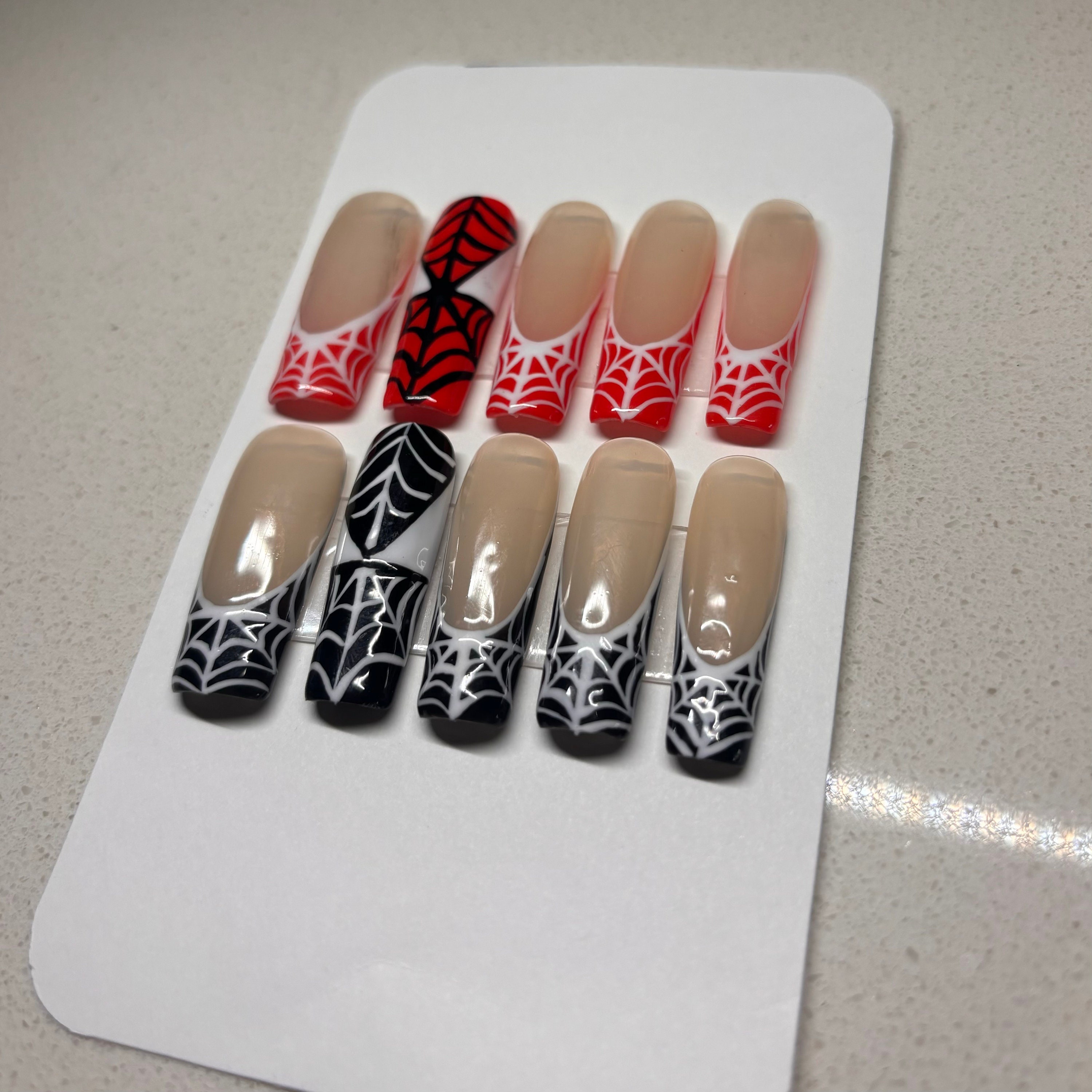 SPIDERMAN & VENOM NAILS - Etsy