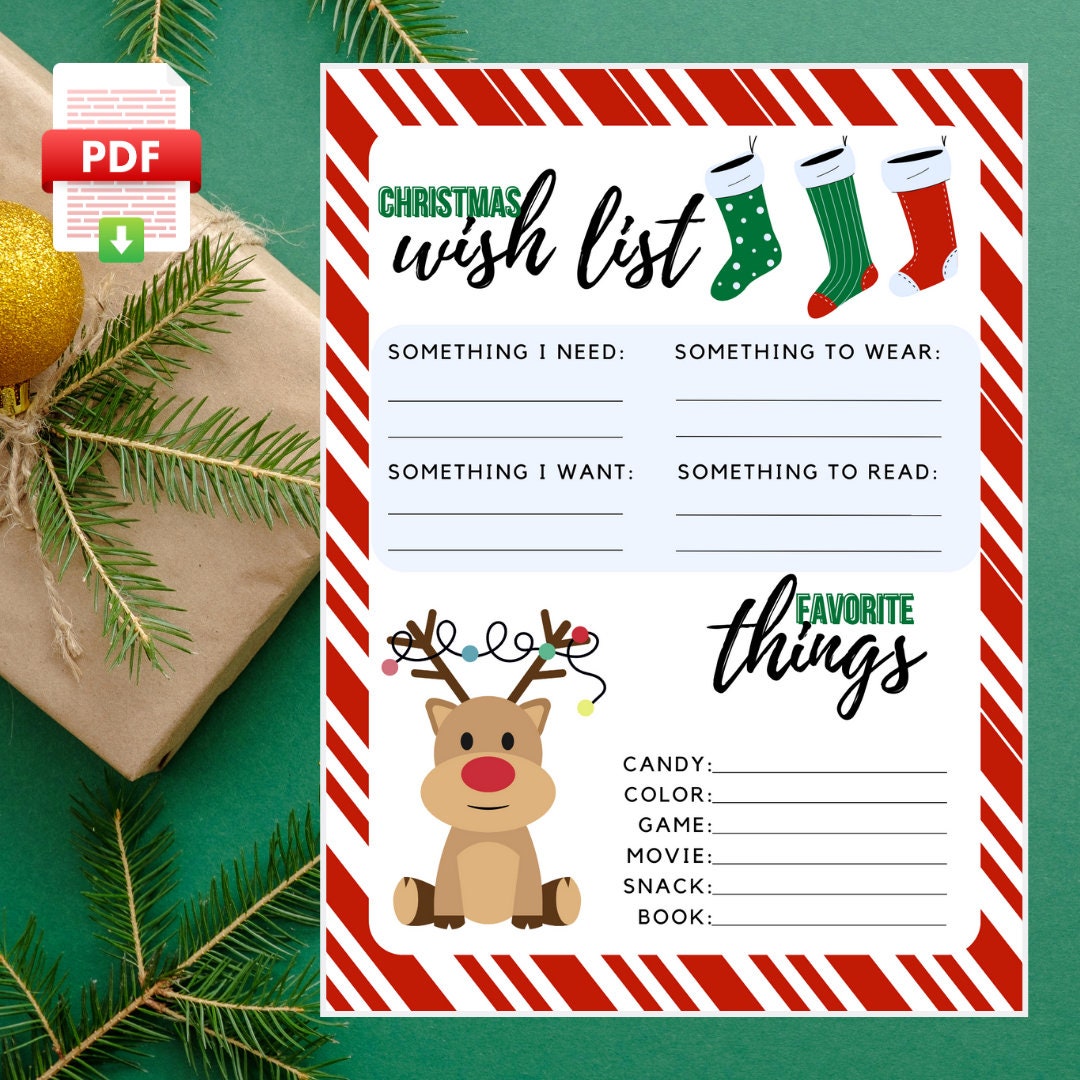 Christmas Wish List Printable Teens Christmas Letter North - Etsy