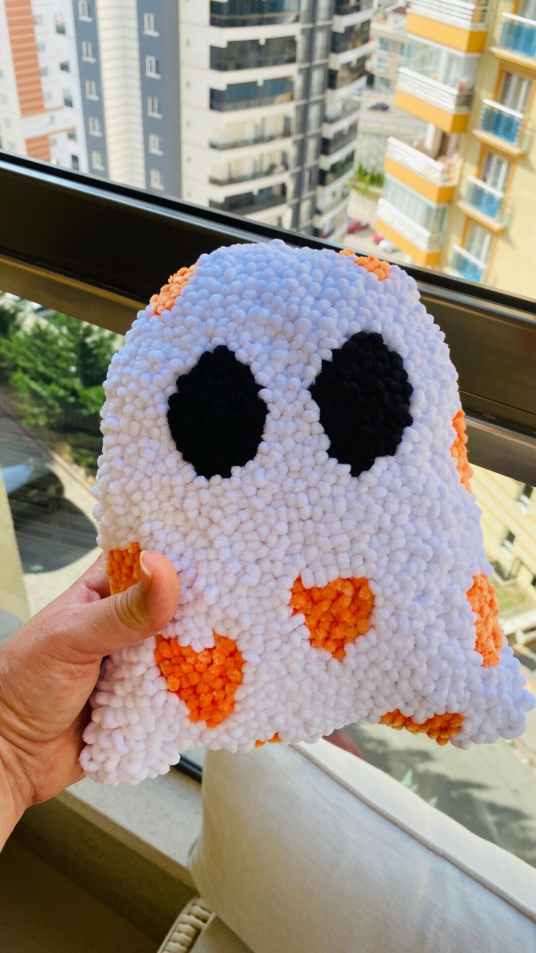 Punch Needle Ghost Pillow, Halloween Decor - Etsy