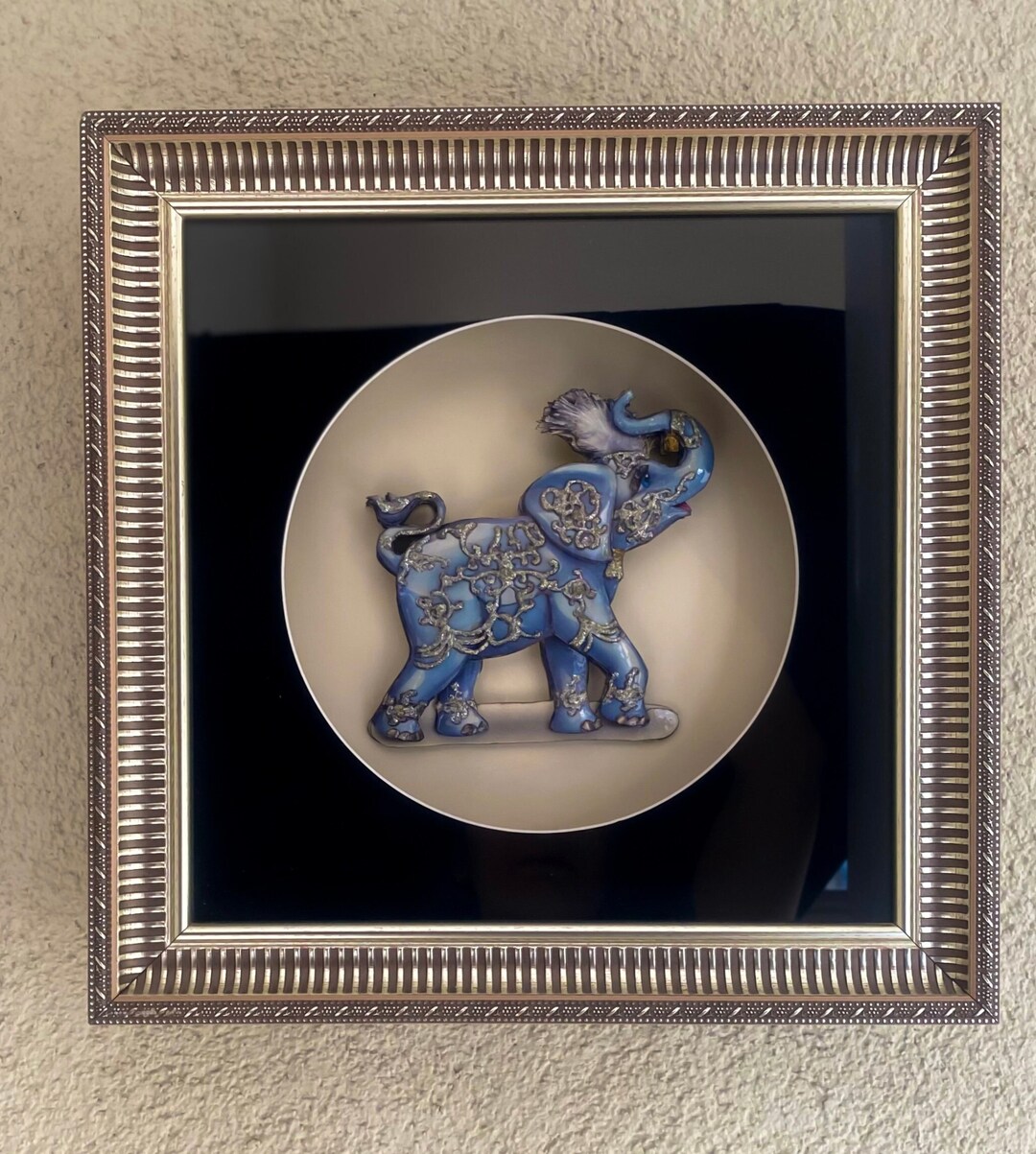 3D Relief Wall Plaque in a Luxurious Wooden Frame. Home Decor, 3D Paper ...