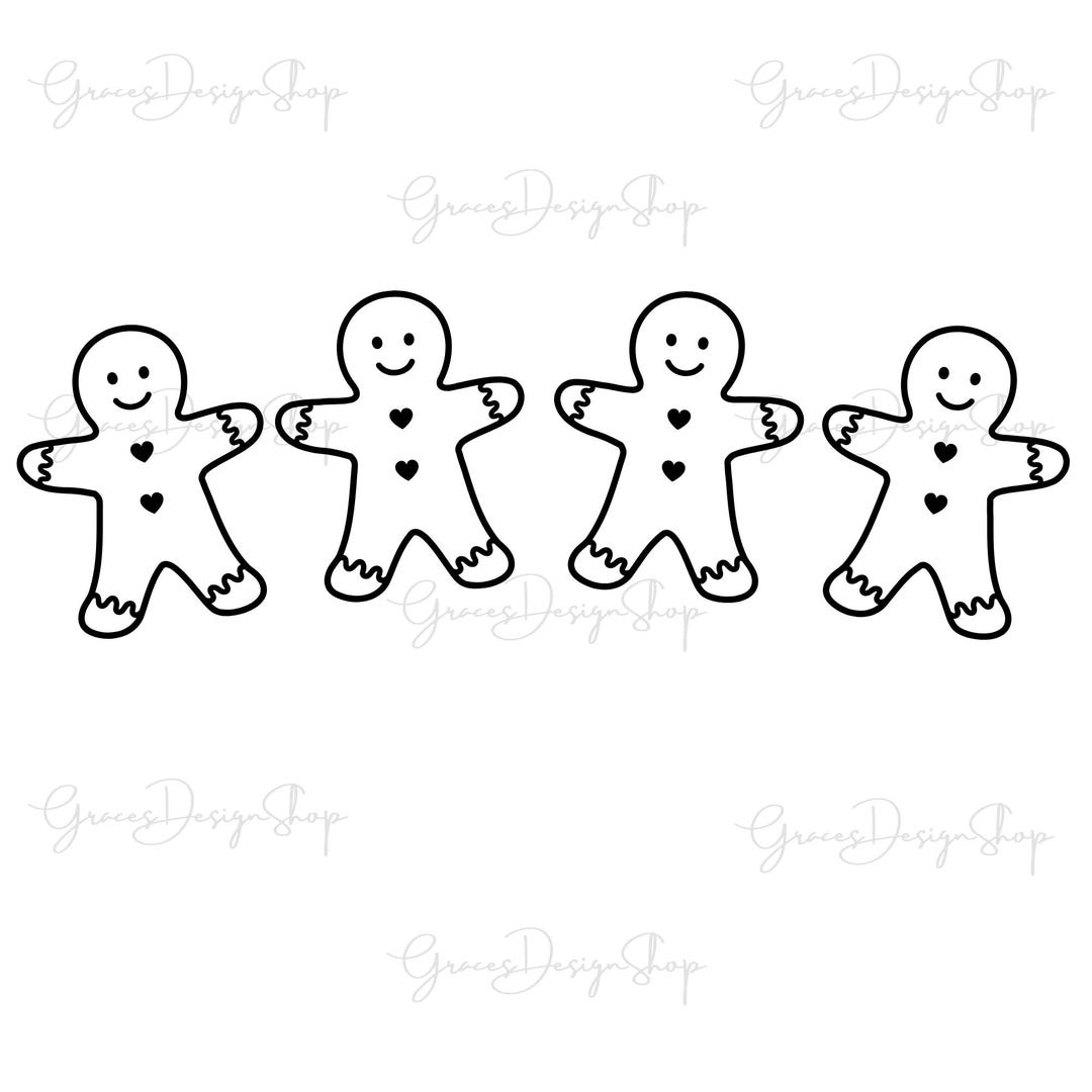 Gingerbread Man PNG - Etsy