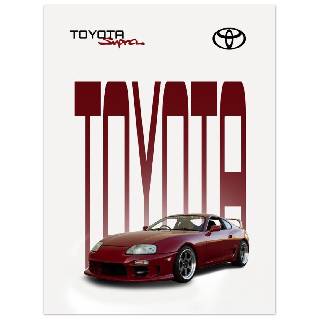 Toyota Supra Mk4 Car Poster physical Poster - Etsy