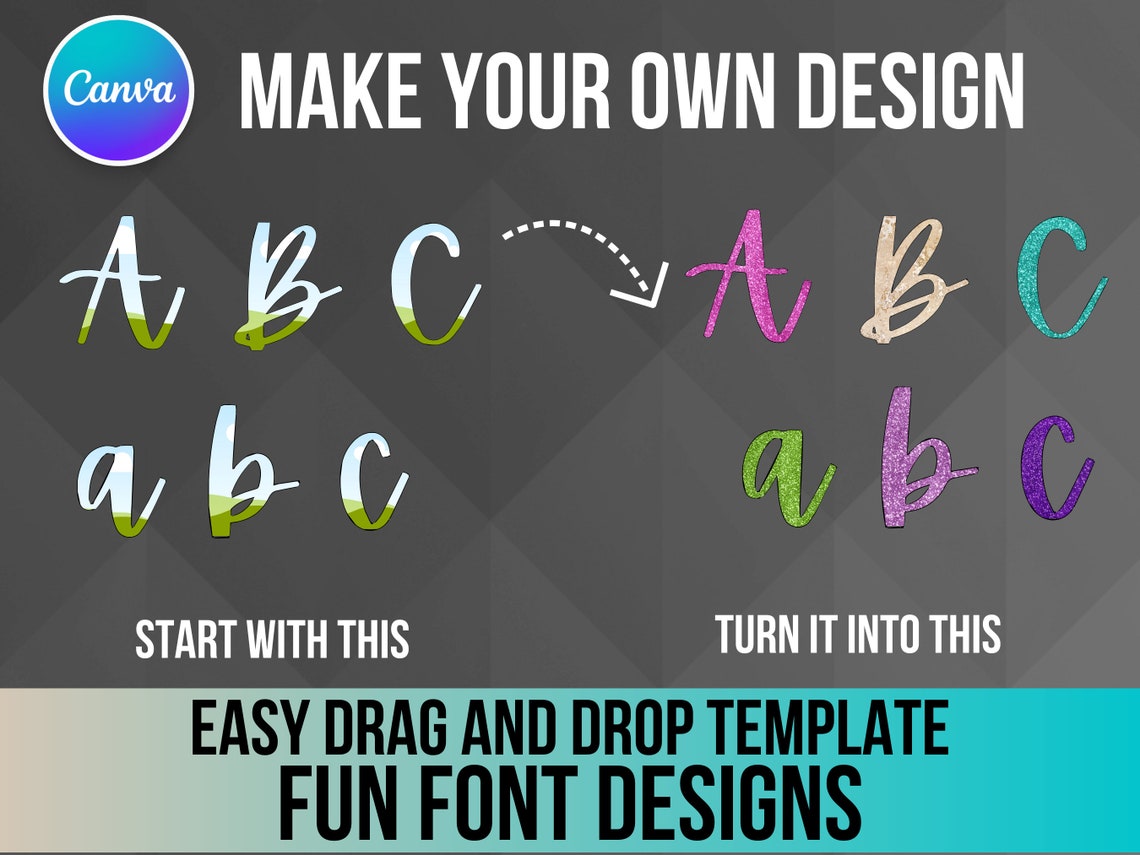 Canva Frame Font, Editable Template, Canva Frame Apricot Alphabets and ...