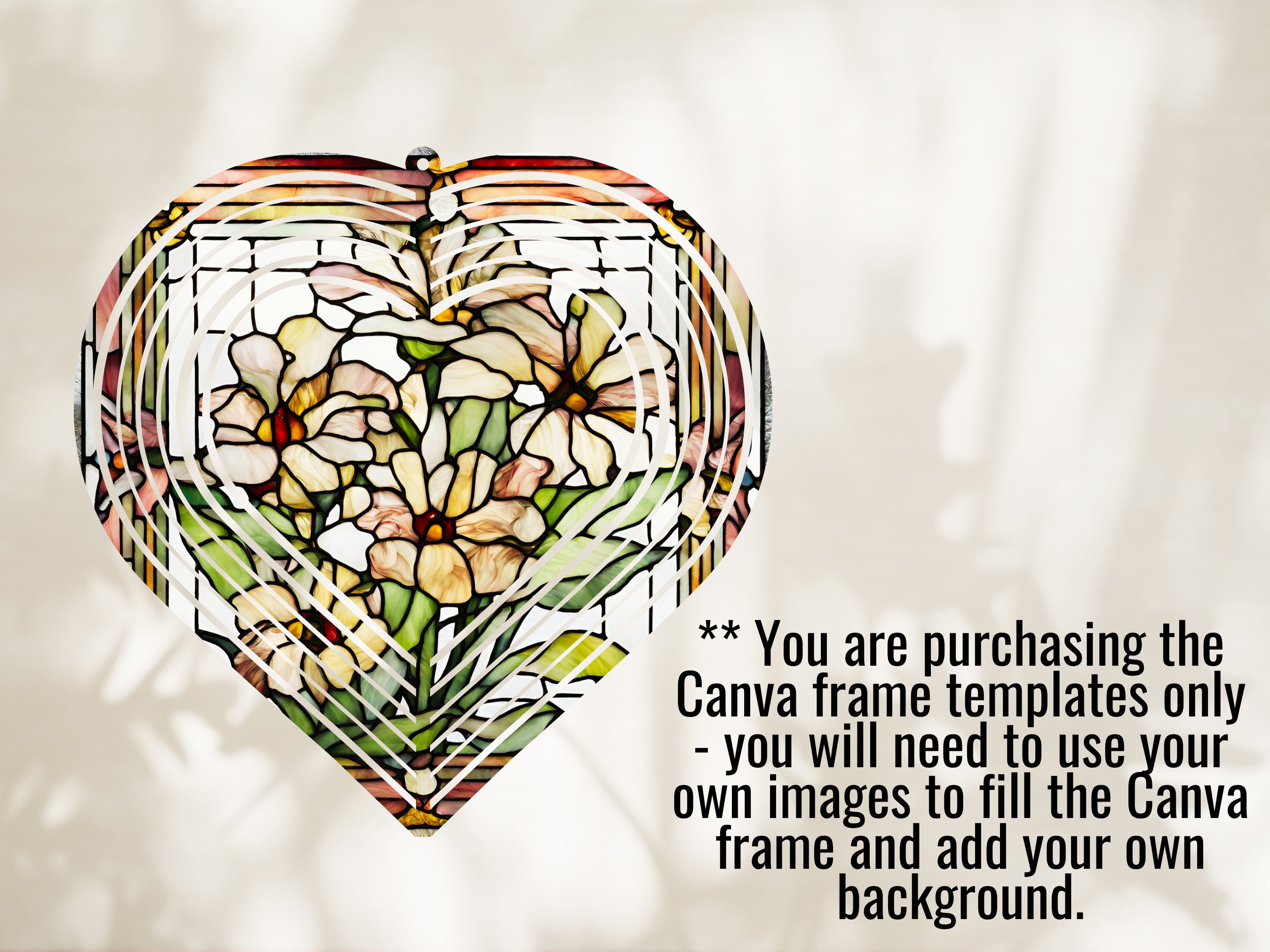 Wind Spinner Canva Frame Bundle, Set of 7 Wind Spinner Design, Canva ...