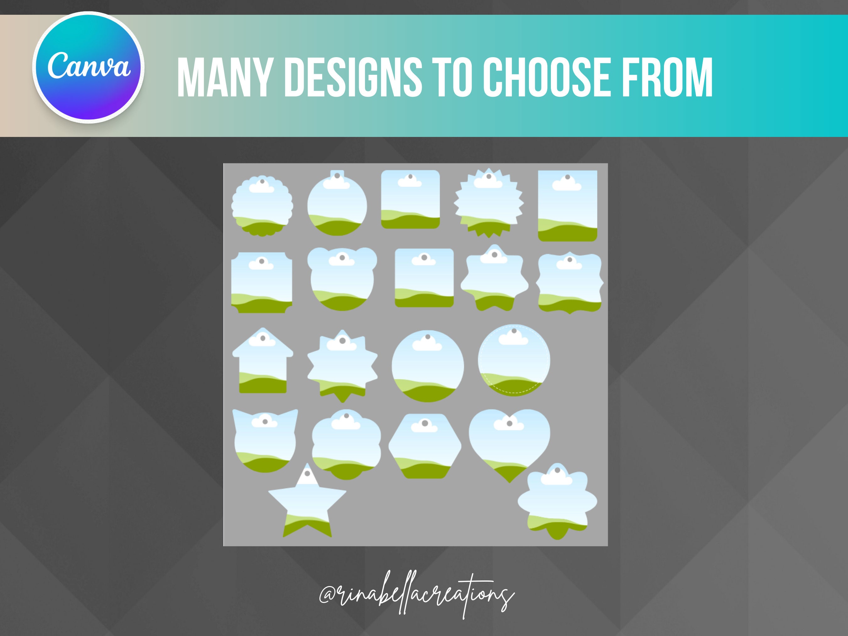 Make Your Own Gift Tag, Bundle Canva Frame Template, Editable Templates ...