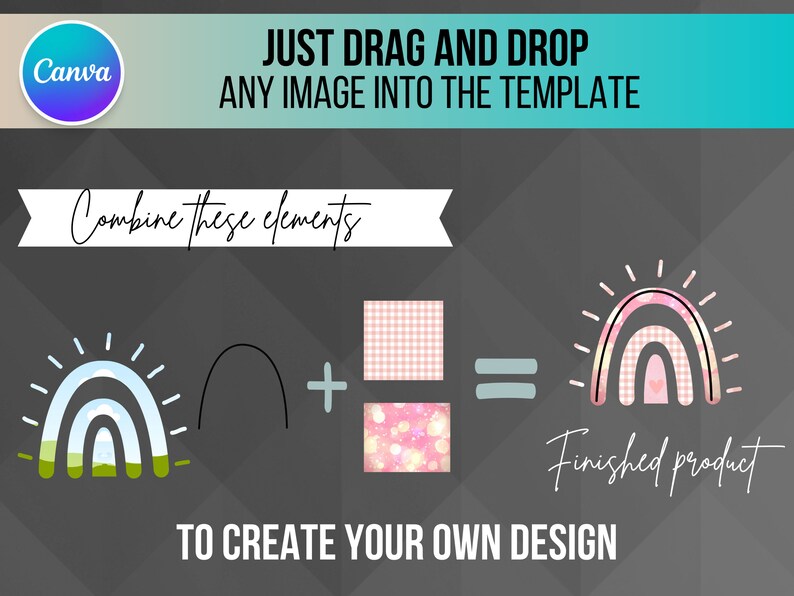 Canva Frames Boho Rainbow and Weather Mega Bundle, Rainbow Templates ...