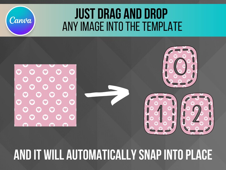 Canva Frame Numbers and Symbols, Editable Template, Canva Frame Stitch ...