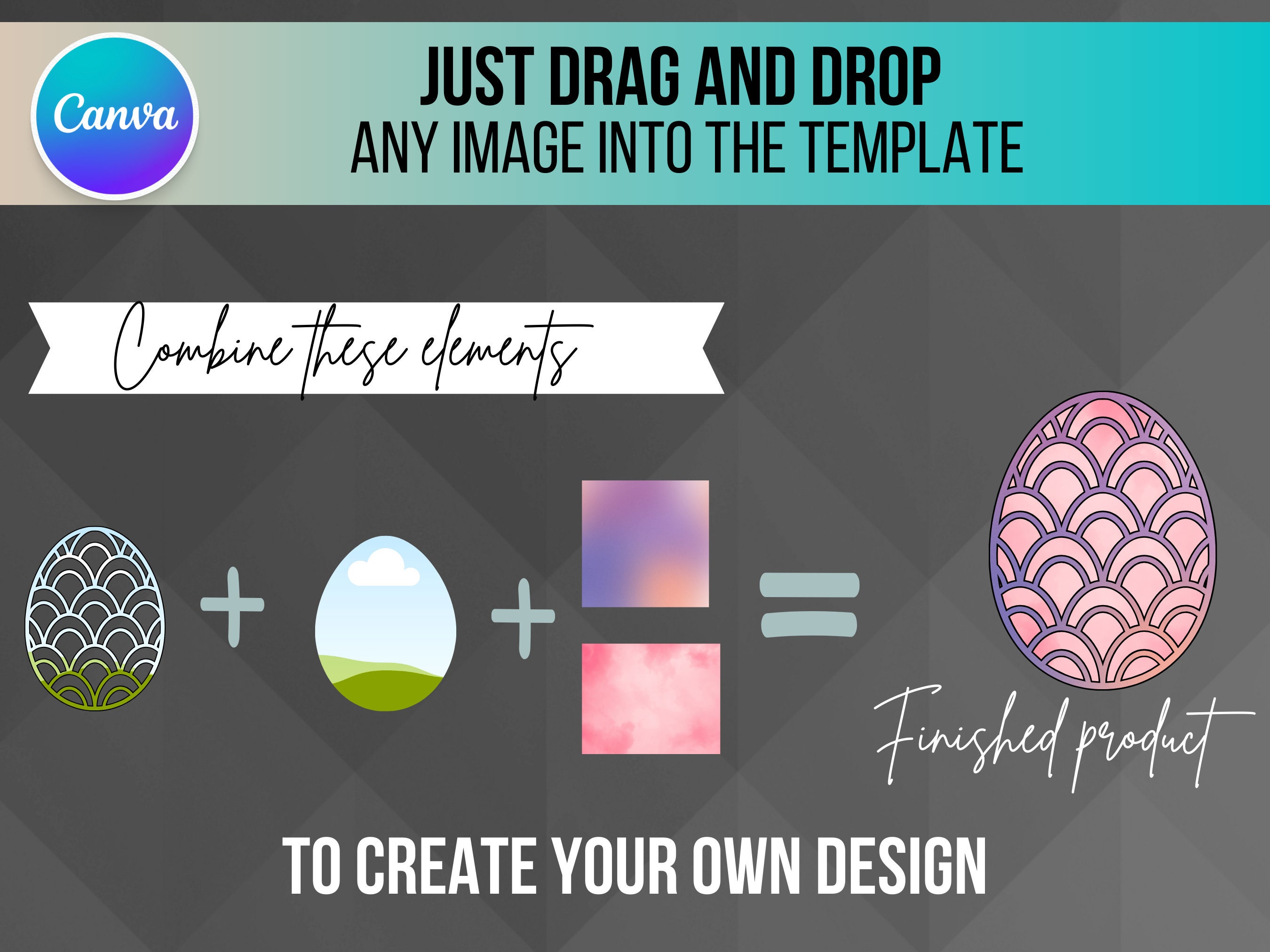 Canva Frames Easter Egg Bundle, Doodle Egg, Editable Canva Frames ...