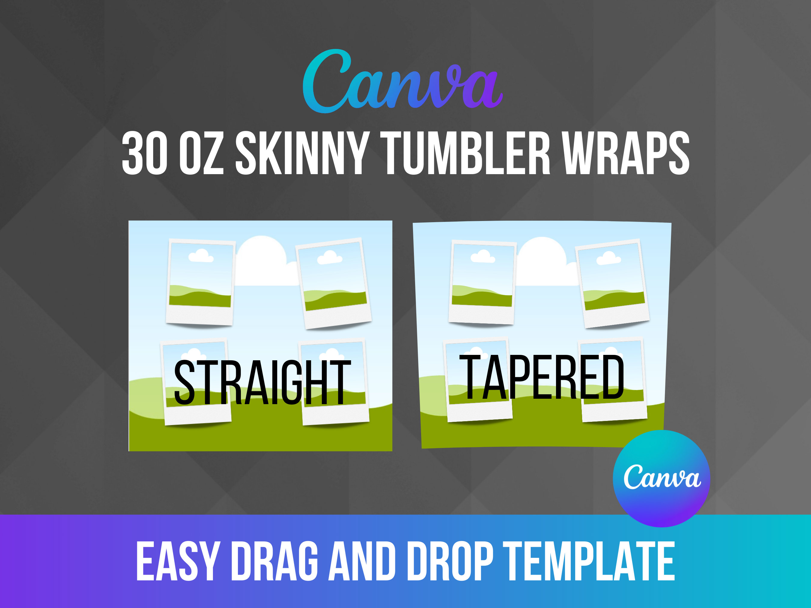 Make Your Own 30 Oz Tumbler Wrap Design on Canva, Editable Canva Frames ...