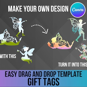 Fairy Canva Frames, Garden Fairies Bundle Canva Frame Template ...