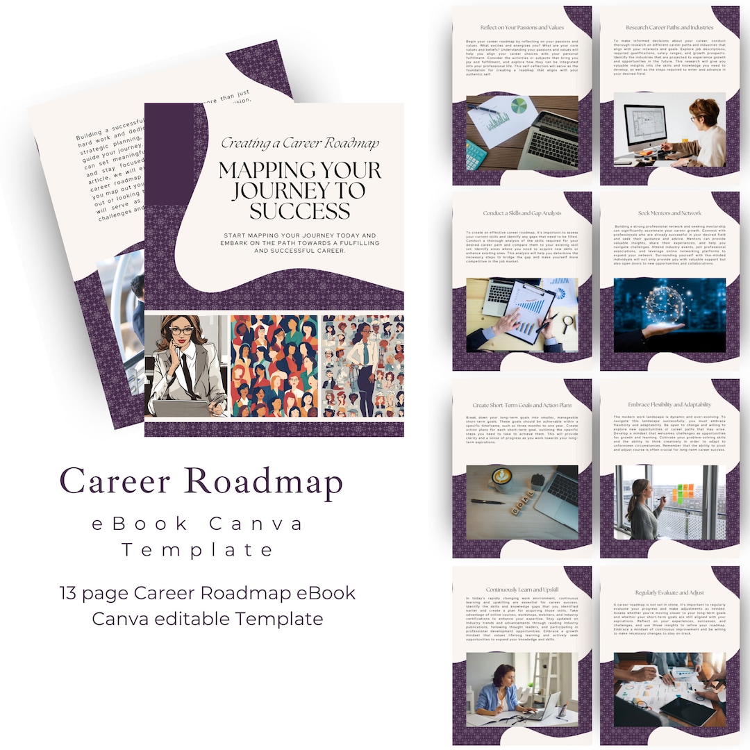 Career Roadmap Ebook Canva Template Personal Development - Etsy