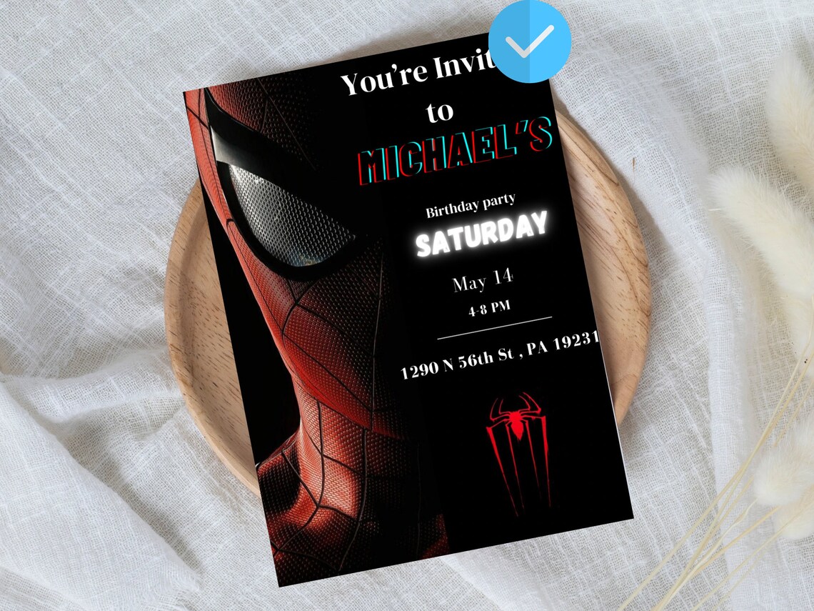 Spiderman Birthday Invitation, Spidey Birthday Invitation, Editable ...