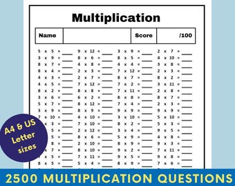15 Fun Design Printable Multiplication Worksheets for Maths Drills ...
