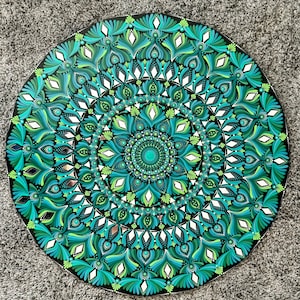 24" Hand Painted Mandala - Etsy