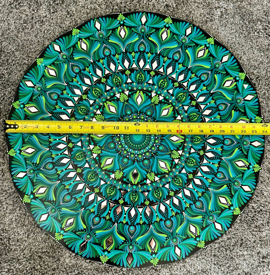 24" Hand Painted Mandala - Etsy