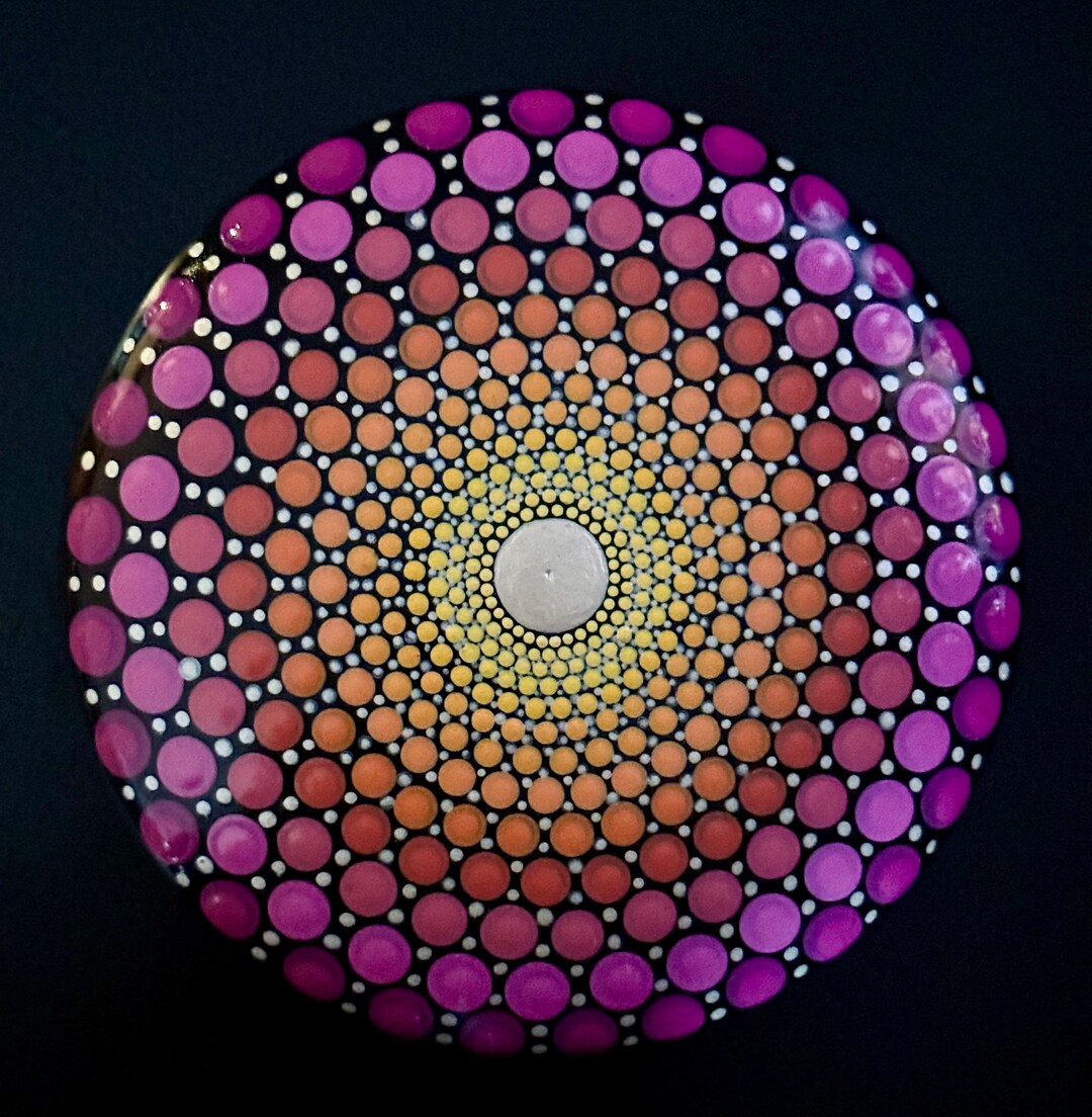 Beautiful Hand Painted Mandala Rock - Etsy