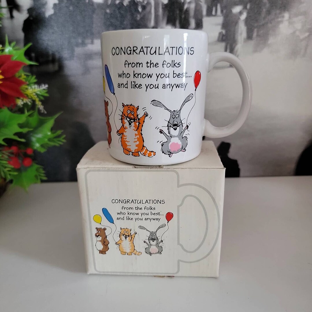 Vintage Congratulations Mug Box Hallmark Shoebox Greetings Cartoon ...