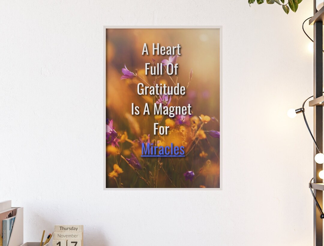A Heart Full of Gratitude is A Magnet for Miracles - Etsy