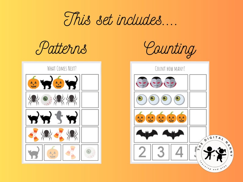 Halloween Activity Set (5 Pages) - Printable - Etsy