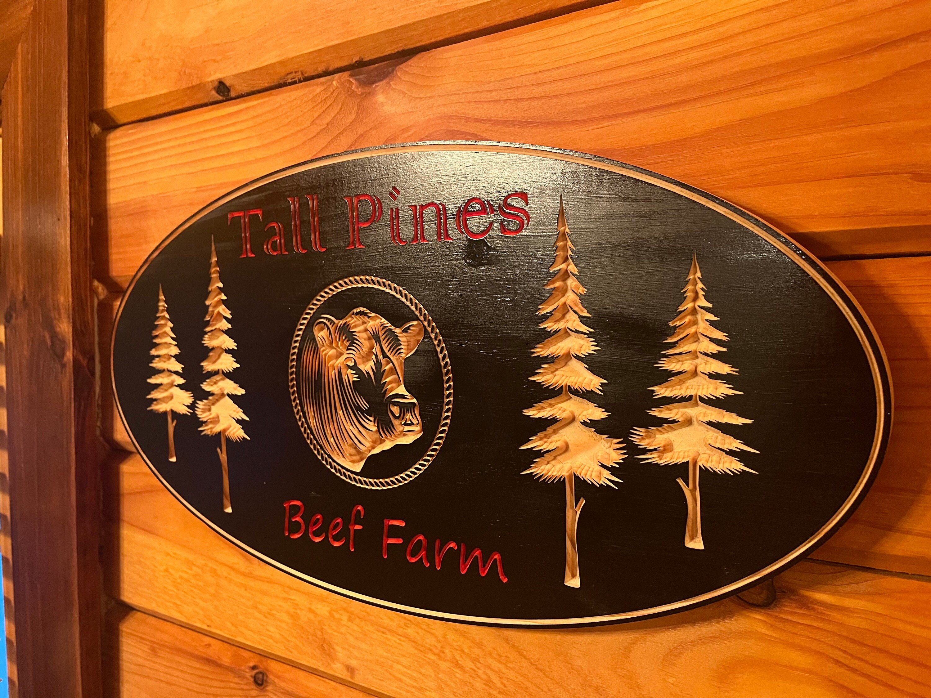Custom Beef Farm Sign Twin Pines Personalized Gift for Dad, Mom ...